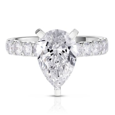 Click here for Lab Created Pear Cut Diamond Ring in 18K Gold:- 8.... prices