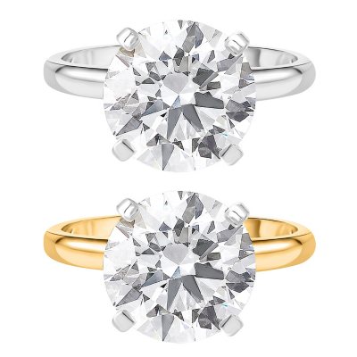 Click here for Lab Created Diamond Round Cut Solitaire Ring:- Yel... prices