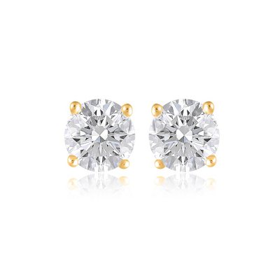 Click here for Lab Created Round Cut Diamond Stud Earring In 18K... prices