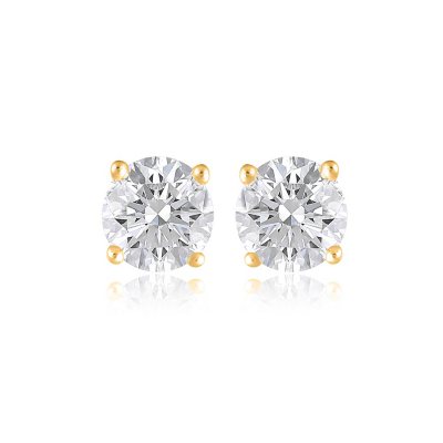 Click here for Lab Created Round Cut Diamond Stud Earring In 18K... prices