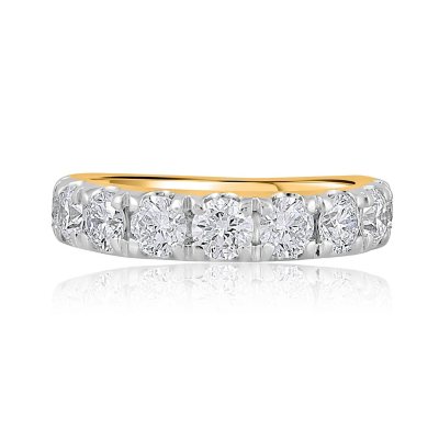Click here for Lab Created Round Cut Diamond Band in 18K Gold:- Y... prices