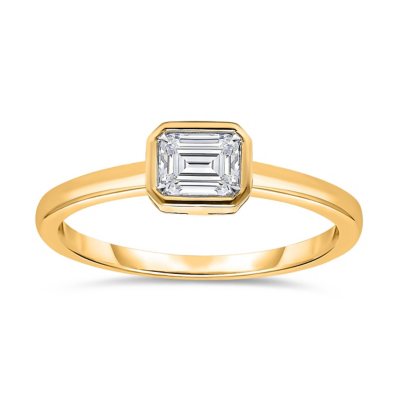 Click here for 0.50 CT. T.W. Emerald Cut Solitaire Lab Created Di... prices