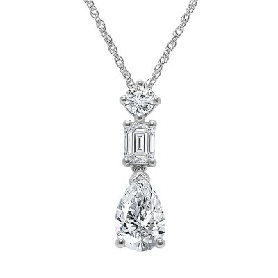 Click here for Lab Created 1.45 CT. T. W.Multi-Shape Diamond Pend... prices