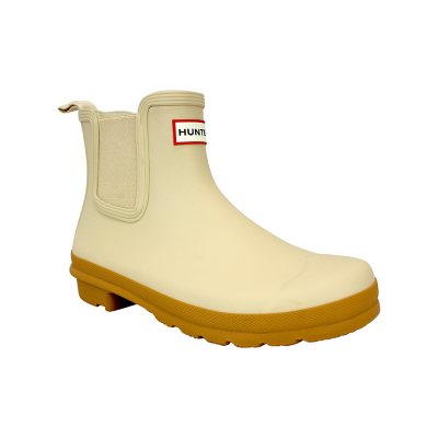 Click here for HUNTER WOMENS ORIGINAL CHELSEA BOOT - GRAVEL/BISCU... prices
