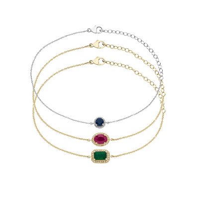 Click here for Genuine Precious Gemsonte & Diamond Accent Bracele... prices
