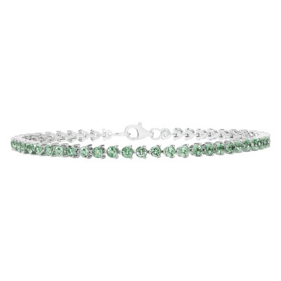 Click here for Round Cut Gemstone Tennis Bracelet in Sterling Sil... prices