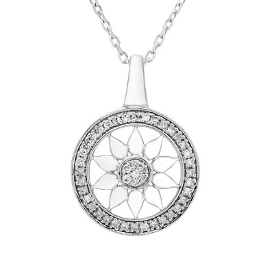 Click here for Sunflower and Diamond Pendant in Sterling Silver prices