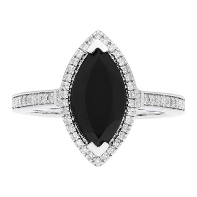 Click here for Marquise Cut Gemstone & .20 CT TW Diamond Ring in... prices