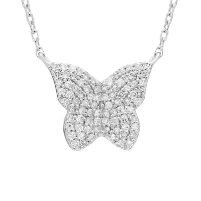 Click here for Diamond Butterfly Pendant in Sterling Silver prices