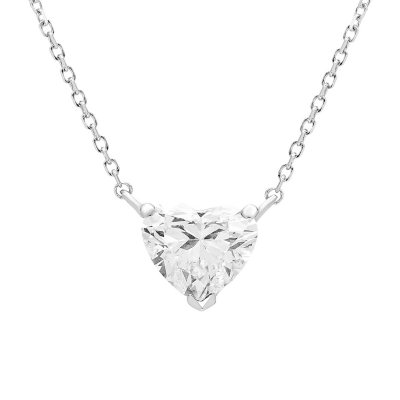 Click here for 1 Ct. T. W Heart Cut Lab Grown Diamond Pendant in... prices