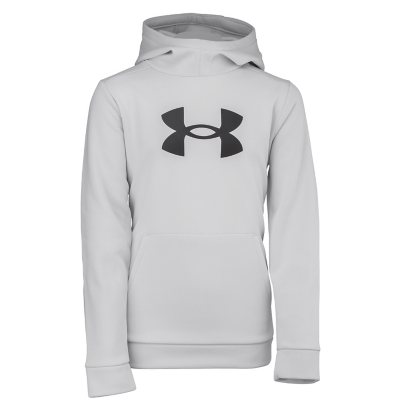 Click here for Boys Armour Fleece Big Logo Hoodie Halo Gray Ysm:-... prices