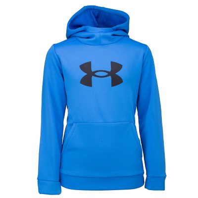 Click here for Boys Armour Fleece Big Logo Hoodie Blue Atlantis Y... prices