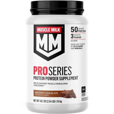 Muscle Milk Pro Series 50g Whey Protein Powder, Knockout Chocolate 2.54 ...