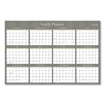 Blue Sky Adrianna Laminated Calendar, 36 x 24, Taupe, 2022 - Sam's Club