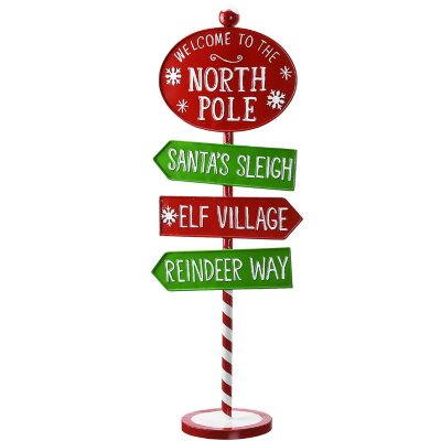 North Pole Sign Post