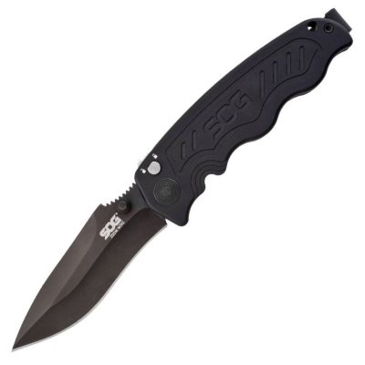 SOG Zoom Mini - Aluminum Black TiNi Folder - ZM1002-CP - Sam's Club