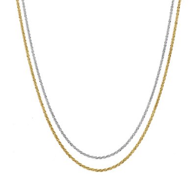 Click here for 14K Gold Criss Cross Diamond Cut Sparkle Chain:- 2... prices