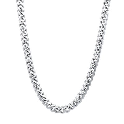 Click here for Sterling Silver 7.0MM Polished Miami Cuban Necklac... prices
