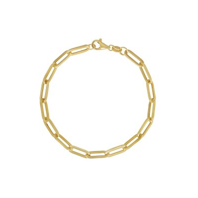Click here for High-Polished Paperclip Chain Bracelet in 14K Yell... prices