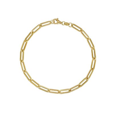 Click here for High-Polished Paperclip Chain Bracelet in 14K Yell... prices