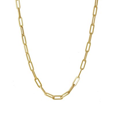 Click here for High-Polished Paperclip Necklace in 14K Yellow Gol... prices