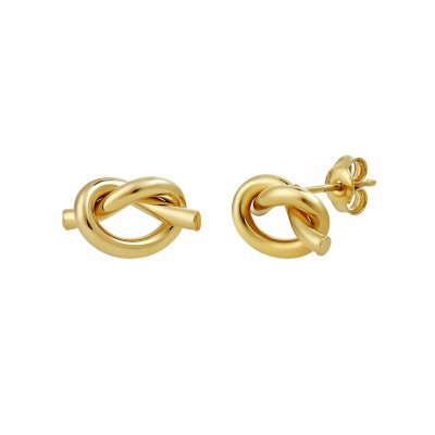 Click here for High Polish Knot Stud Earrings in 14K Gold prices