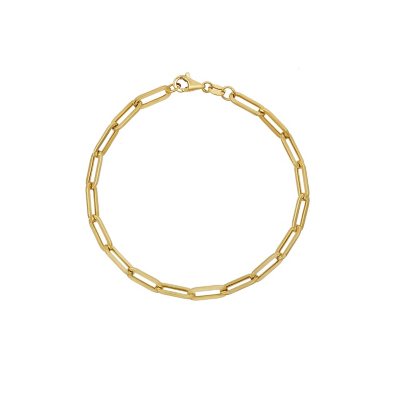 Click here for High-Polished Paperclip Chain Bracelet in 14K Yell... prices