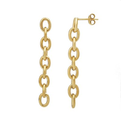 Click here for 14K Yellow High Polish Rolo Dangling Earrings prices