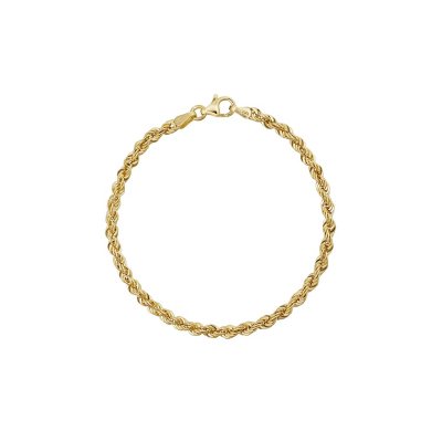 Click here for 14K Yellow Gold Diamond Cut Rope Chain Bracelet 3.... prices