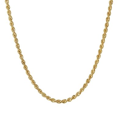 Click here for Semi Solid Rope Chain Necklace in 14K Gold 24  3.5... prices