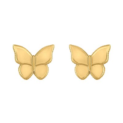 Click here for High Polish Butterfly Stud Earrings in 14K Yellow... prices