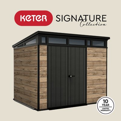 Keter 9' x 7' Signature Collection Resin Outdoor Shed - Sam's Club
