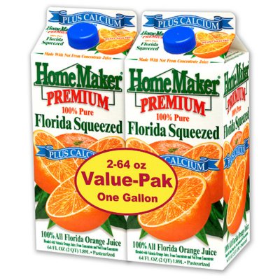 HomeMaker® Premium Orange Juice +Calcium - 2/64 oz. - Sam's Club