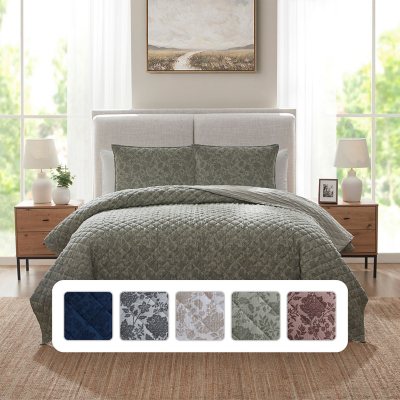 Details by Becki Owens Juan Gauze Floral 3 Piece Quilt Set Assorted Colors and Sizes