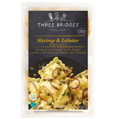 Three Bridges Shrimp and Lobster Ravioli (32 oz.) - Sam's Club
