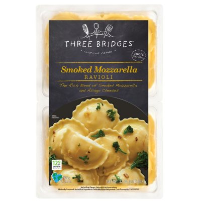 Three Bridges Smoked Mozzarella and Asiago Ravioli (32oz.) - Sam's Club
