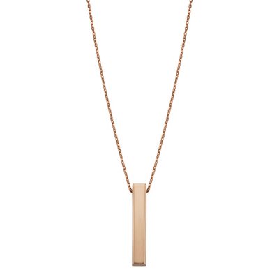 14K Gold Polished Vertical Bar Pendant Necklace - Sam's Club