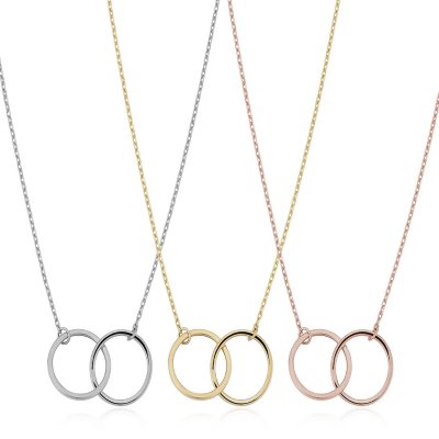 Click here for Double Circle Pendant in Rose Gold:- Rose Gold prices