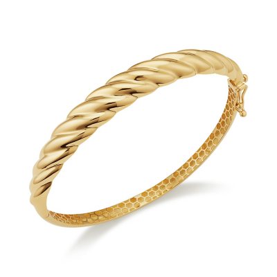 Click here for Graduated Twist Bangle Bracelet in 14K Gold prices