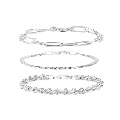 Click here for Paperclip Chain Bracelet in Sterling Silver:- 7  P... prices