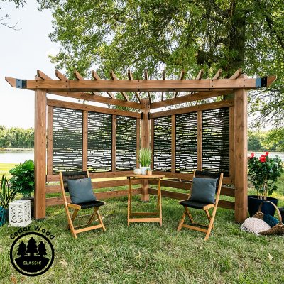 Click here for Backyard Discovery Verona Cedar Cabana Pergola - L... prices