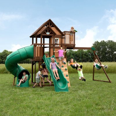 Click here for Backyard Discovery Skyfort III Cedar Swing Set w/... prices
