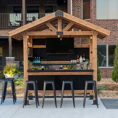 Backyard Discovery Palisades Outdoor Cedar Bar with PowerPort - Sam's Club