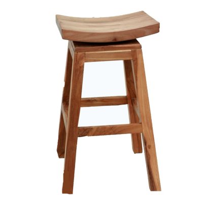 Teak Wood Swivel-Top Bar Stool - Sam's Club