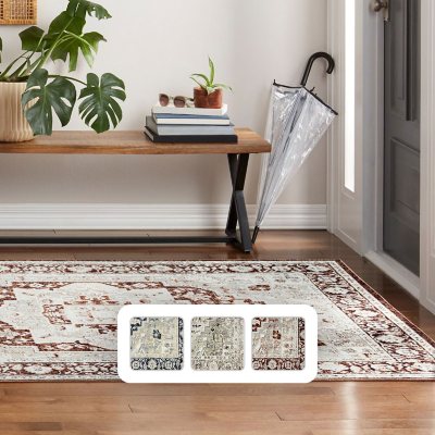 Everwash Treasure Rubia Washable Area Rug, Assorted Colors & Sizes ...
