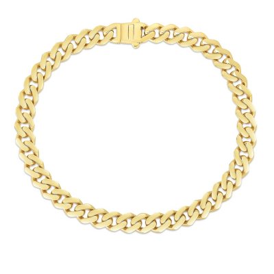 Click here for Miami Cuban Chain Bracelet in 14K Gold- 6mm:- 6mm prices