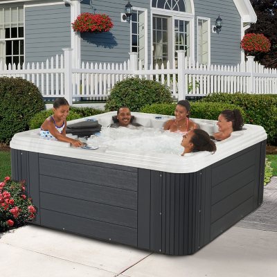 Click here for Everlast Spas Expression 80-Jet Spa Lounger Grey/S... prices