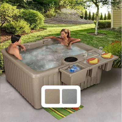Everlast Spas Escapade 4-Person 20-Jet Lounger Spa with Accessories ...