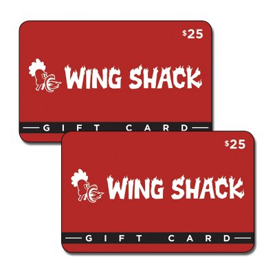 The Wing Shack CO $50 Value Gift Cards - 2 x $25 - Sam's Club