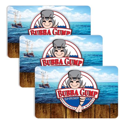 Bubba Gump (Landry's) $90 Value Gift Cards - 3 x $25 Plus Bonus $15 ...